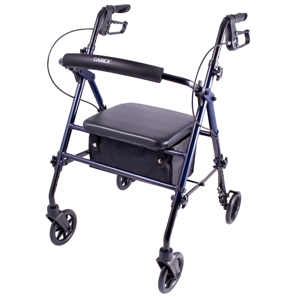 Carex Step 'N Rest® Rolling Walker - 6" Wheels - Height Adjustable