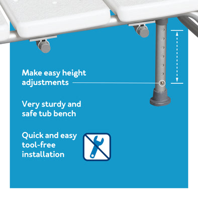 Carex Classics Transfer Bench for Bath Safety and Independence
