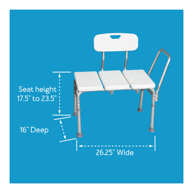 Carex Classics Transfer Bench for Bath Safety and Independence