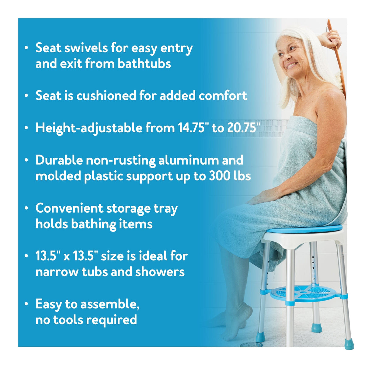 Carex EZ Swivel Shower Stool
