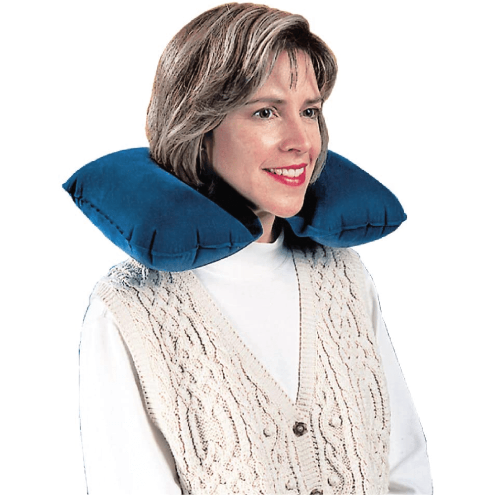 Carex Inflatable Neck Rest Pillow - Blow Up Neck Cushion