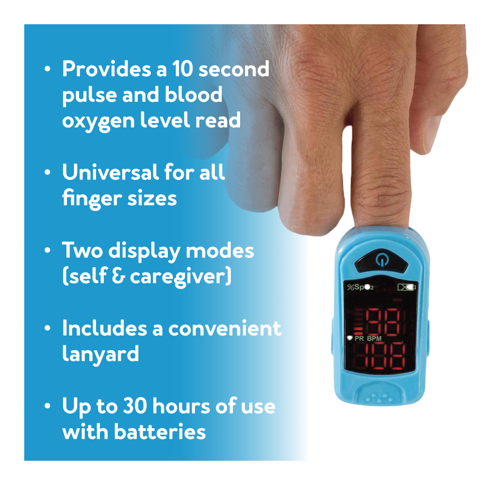 Carex Finger Pulse Oximeter - Finger Oxygen Sensor & Pulse Monitor